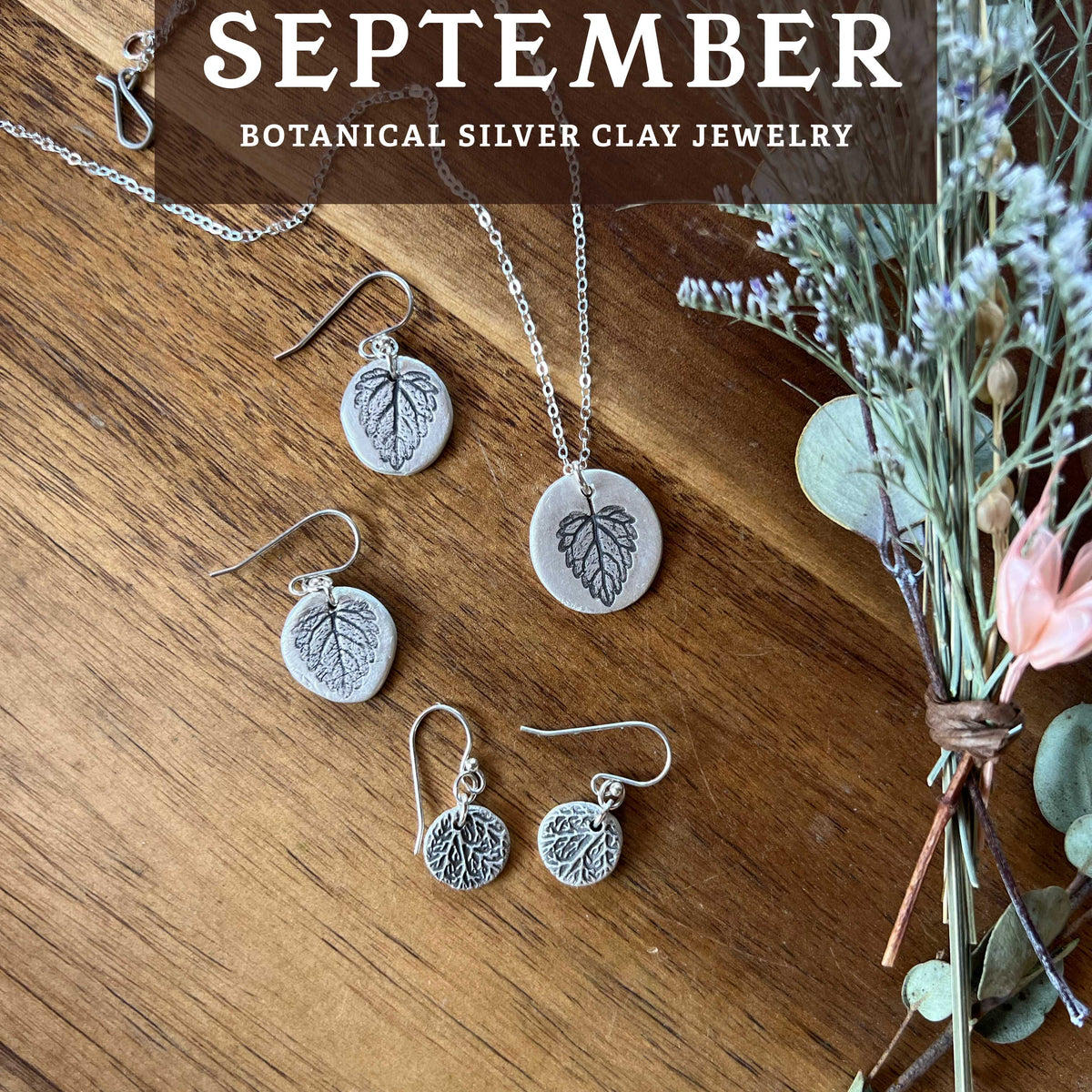 September Botanical Silver Clay Workshop at Figs & Ginger Studio