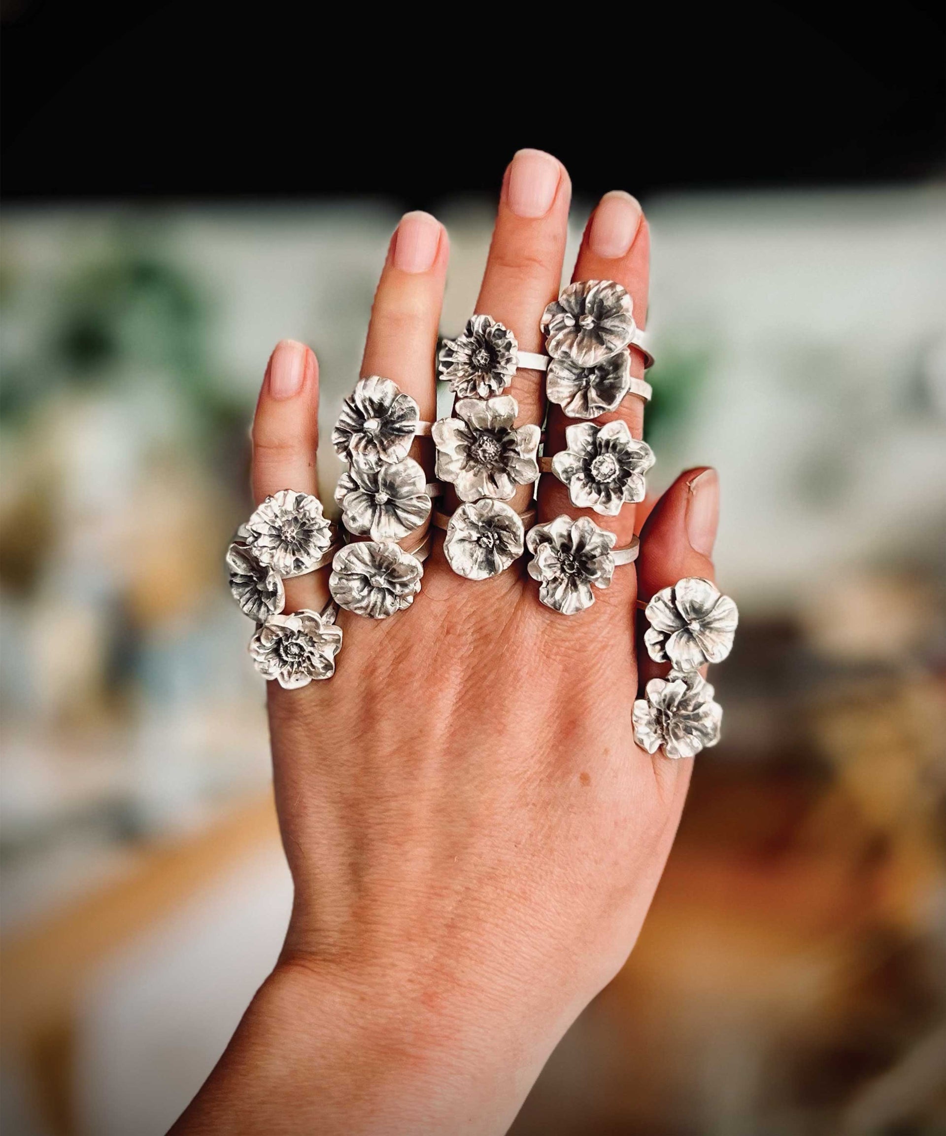 Handmade Sterling Silver Wildflower Rings Choose your Flower! – Figs ...